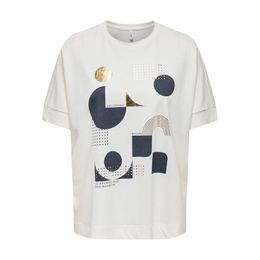 Only Kurzarmshirt »ONLJANY S/S O-NECK PRINT TOP BOX JRS« Cloud Dancer Print:Philosophic L L T-Shirt von Only