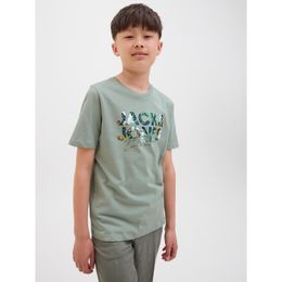 Jack & Jones JACK & JONES JUNIOR T-Shirt »JJGEPLAS TEE SS CREW NECK JNR« Iceberg Green 152 152 T-Shirt von Jack & Jones Junior