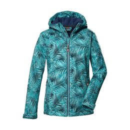 Killtec Softshelljacke &raquo;KOS 346 GRLS SFTSHLL JCKT&laquo; M&auml;dchen Softshelljacke, 10.000 mm Wassers&auml;ule, reflektierend graugr&uuml;n 128 128 Softshelljacke mit...