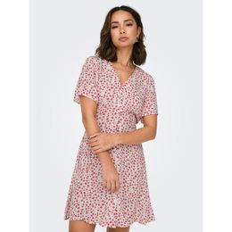 Only Minikleid »ONLEVIDA S/S SHORT DRESS WVN NOOS« Sommerkleid Cloud Dancer AOP:RED L. FLOWER M - N-Gr N-Gr M Ideal für Casual-Looks: lockere...