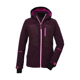 Killtec Skijacke »KSW 86 WMN SKI JCKT« Atmungsaktive, wasserdichte Skijacke mit Hybridoptik und Details pflaume 42 42 Damen Skijacke mit...