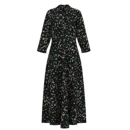 Y.A.S Hemdblusenkleid &raquo;YASSAVANNA LONG SHIRT DRESS&laquo; Sommerkleid, mit 3/4 &Auml;rmel Black AOP:Green spilo XL - N-Gr N-Gr XL 3/4-&Auml;rmel und Taillennaht:...