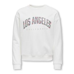 KIDS Only Sweatshirt »KOGRUNA CITY L/S O-NECK BOX CS SWT« Cloud Dancer Print:Los Angeles/Flower Heart AOP 146/152 146/152 Sweater von KIDS Only für...