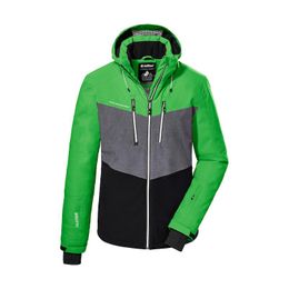 Killtec Skijacke »KSW 45 MN SKI JCKT« Trendige, wasserdichte Skijacke mit abnehmbarer Kapuze und Schneefang grün XL XL Herren Skijacke in...