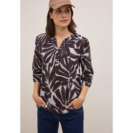 Cecil Klassische Bluse mit All-Over Print mulberry red XL (44) XL (44) Bluse von Cecil