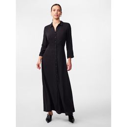 Y.A.S Hemdblusenkleid »YASSAVANNA LONG SHIRT DRESS« Sommerkleid, mit 3/4 Ärmel Black L - N-Gr N-Gr L 3/4-Ärmel und Taillennaht: betont die Figur...