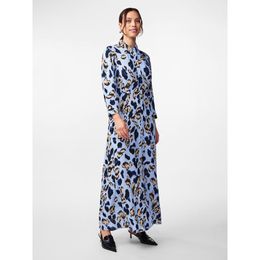 Y.A.S Hemdblusenkleid »YASSAVANNA LONG SHIRT DRESS« Sommerkleid, mit 3/4 Ärmel Clear Sky AOP:LIRO PRINT XS - N-Gr N-Gr XS 3/4-Ärmel und...