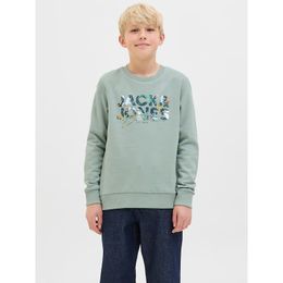 Jack & Jones JACK & JONES JUNIOR Sweatshirt &raquo;JJGEPLAS SWEAT CREW NECK JNR&laquo; Iceberg Green 176 176 Sweater von Jack & Jones Junior