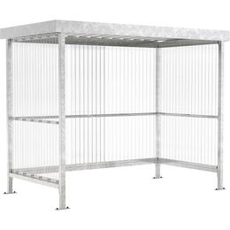 Überdachung Jena, dreiseitiges Komplettset, verzinkt, HxBxT 2360 x 2960 x 1580 mm kaiserkraft