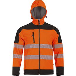 Leipold+Döhle Leipold+Döhle Warnschutz-Softshelljacke, leuchtorange, Größe XS