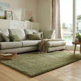 Hochflor-Teppich FLAIR RUGS "Feather", grün, B:120cm H:40mm L:170cm, Kunstfaser, Teppiche