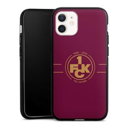 DeinDesign iPhone 12 mini Handy Silikon H&uuml;lle Case schwarz Handyh&uuml;lle 1. Fc Kaiserslautern Official Licensed Product 125 Jahre