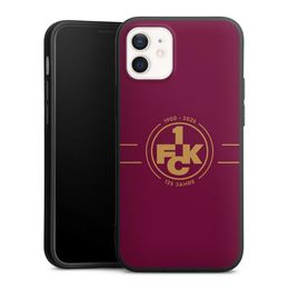 DeinDesign iPhone 12 mini Handy Premium Silikon H&uuml;lle Handyh&uuml;lle schwarz Case 1. Fc Kaiserslautern 125 Jahre Official Licensed Product Silikon Premium Case