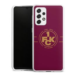 DeinDesign Galaxy A33 5G Handy Silikon H&uuml;lle Case wei&szlig; Handyh&uuml;lle 1. Fc Kaiserslautern 125 Jahre Official Licensed Product Silikon Case