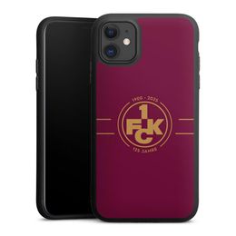 DeinDesign iPhone 11 Handy Premium Silikon H&uuml;lle Handyh&uuml;lle schwarz Case 1. Fc Kaiserslautern Official Licensed Product 125 Jahre Silikon Premium Case