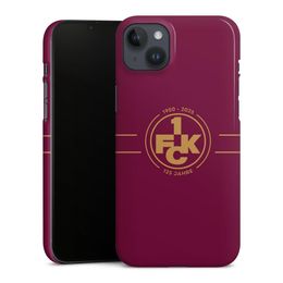 DeinDesign iPhone 14 Plus Handy Premium Case Smartphone Handyh&uuml;lle Schutzh&uuml;lle gl&auml;nzend 1. Fc Kaiserslautern Official Licensed Product 125 Jahre Premium Case