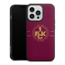 DeinDesign iPhone 13 Pro Handy Premium Silikon H&uuml;lle Handyh&uuml;lle schwarz Case 1. Fc Kaiserslautern Official Licensed Product 125 Jahre Silikon Premium Case