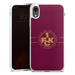 DeinDesign iPhone Xr Handy Silikon H&uuml;lle Case wei&szlig; Handyh&uuml;lle 1. Fc Kaiserslautern Official Licensed Product 125 Jahre Silikon Case