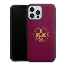 DeinDesign iPhone 13 Pro Max Handy Premium Silikon H&uuml;lle Handyh&uuml;lle schwarz Case 1. Fc Kaiserslautern Official Licensed Product 125 Jahre Silikon Premium Case