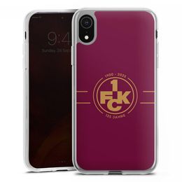 DeinDesign iPhone Xr Handy Silikon H&uuml;lle Case transparent Handyh&uuml;lle 1. Fc Kaiserslautern Official Licensed Product 125 Jahre Silikon Case