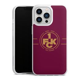 DeinDesign iPhone 13 Pro Handy Silikon H&uuml;lle Case wei&szlig; Handyh&uuml;lle 1. Fc Kaiserslautern Official Licensed Product 125 Jahre Silikon Case