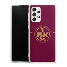 DeinDesign Galaxy A33 5G Handy Silikon H&uuml;lle Case transparent Handyh&uuml;lle 1. Fc Kaiserslautern 125 Jahre Official Licensed Product Silikon Case