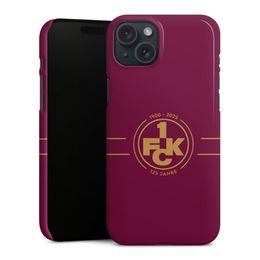DeinDesign iPhone 15 Plus Handy Premium Case Smartphone Handyh&uuml;lle Schutzh&uuml;lle gl&auml;nzend 1. Fc Kaiserslautern Official Licensed Product 125 Jahre Premium Case