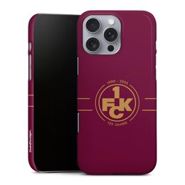 DeinDesign iPhone 16 Pro Max Handy Premium Case Smartphone Handyh&uuml;lle Schutzh&uuml;lle gl&auml;nzend 1. Fc Kaiserslautern Official Licensed Product 125 Jahre Premium Case