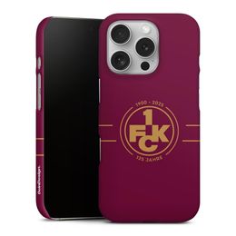 DeinDesign iPhone 16 Pro Handy Premium Case Smartphone Handyh&uuml;lle Schutzh&uuml;lle matt 1. Fc Kaiserslautern Official Licensed Product 125 Jahre Premium Case