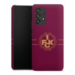 DeinDesign Galaxy A53 5G Handy Premium Case Smartphone Handyh&uuml;lle Schutzh&uuml;lle gl&auml;nzend 1. Fc Kaiserslautern 125 Jahre Official Licensed Product Premium Case