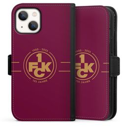 DeinDesign Galaxy A51 Handy Klapph&uuml;lle Handyh&uuml;lle aus Kunst Leder schwarz Flip Case 1. Fc Kaiserslautern Official Licensed Product 125 Jahre Sideflip mit Lasche