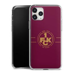 DeinDesign iPhone 11 Pro Max Handy Silikon H&uuml;lle Case transparent Handyh&uuml;lle 1. Fc Kaiserslautern 125 Jahre Official Licensed Product Silikon Case