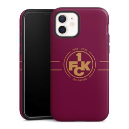 DeinDesign iPhone 12 mini Handy Panzer Handyh&uuml;lle robuste Outdoor H&uuml;lle Schutzh&uuml;lle gl&auml;nzend 1. Fc Kaiserslautern Official Licensed Product 125 Jahre Tough Case