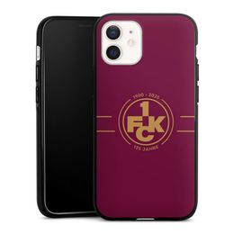DeinDesign iPhone 12 Handy Silikon H&uuml;lle Case schwarz Handyh&uuml;lle 1. Fc Kaiserslautern Official Licensed Product 125 Jahre
