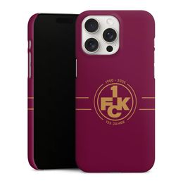 DeinDesign iPhone 15 Pro Max Handy Premium Case Smartphone Handyh&uuml;lle Schutzh&uuml;lle matt 1. Fc Kaiserslautern Official Licensed Product 125 Jahre Premium Case