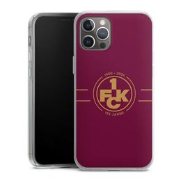 DeinDesign iPhone 12 Pro Max Handy Silikon H&uuml;lle Case transparent Handyh&uuml;lle 1. Fc Kaiserslautern Official Licensed Product 125 Jahre Silikon Case