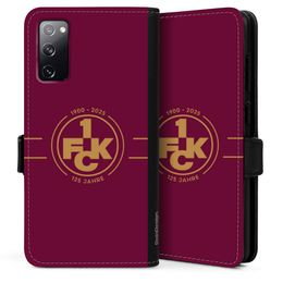 DeinDesign Galaxy S20 Handy Klapph&uuml;lle Handyh&uuml;lle aus Kunst Leder schwarz Flip Case 125 Jahre Official Licensed Product 1. Fc Kaiserslautern Sideflip mit Lasche