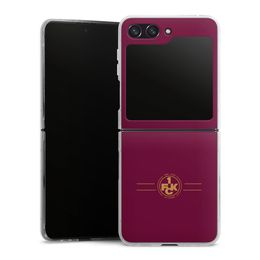 DeinDesign Galaxy Z Flip 5 Handy Hard Case Schutzh&uuml;lle transparent Smartphone Handy H&uuml;lle 1. Fc Kaiserslautern 125 Jahre Official Licensed Product Hard Case