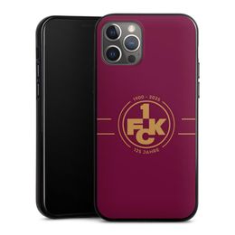 DeinDesign iPhone 12 Pro Handy Silikon H&uuml;lle Case schwarz Handyh&uuml;lle 1. Fc Kaiserslautern Official Licensed Product 125 Jahre