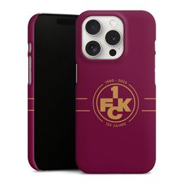 DeinDesign iPhone 15 Pro Handy Premium Case Smartphone Handyh&uuml;lle Schutzh&uuml;lle matt 1. Fc Kaiserslautern Official Licensed Product 125 Jahre Premium Case