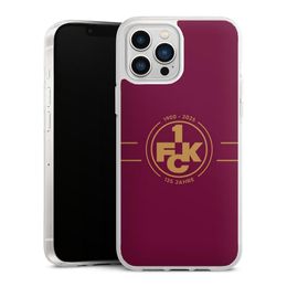 DeinDesign iPhone 13 Pro Max Handy Silikon H&uuml;lle Case transparent Handyh&uuml;lle 1. Fc Kaiserslautern Official Licensed Product 125 Jahre Silikon Case