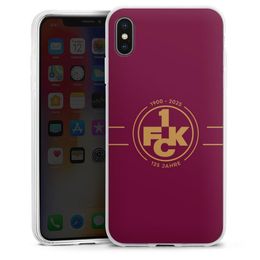 DeinDesign iPhone Xs Max Handy Silikon H&uuml;lle Case transparent Handyh&uuml;lle 1. Fc Kaiserslautern Official Licensed Product 125 Jahre Silikon Case