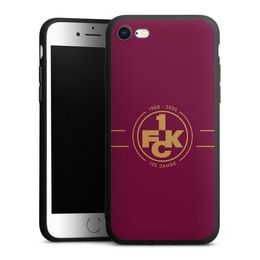 DeinDesign iPhone SE (2022) Handy Premium Silikon H&uuml;lle Handyh&uuml;lle schwarz Case 1. Fc Kaiserslautern Official Licensed Product 125 Jahre Silikon Premium Case
