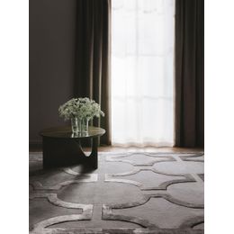 benuta Finest Kurzflor Teppich Maxim Anthrazit/Grau 160x230 cm - Moderner Kurzflor-Teppich f&uuml;r Wohnzimmer