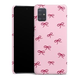 DeinDesign Galaxy A51 Handy Premium Case Smartphone Handyhülle Schutzhülle glänzend Schleifen Pattern Bow Premium Case