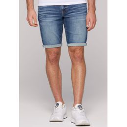CAMP DAVID Herren Shorts, blau, Gr. 31, unifarben, Denim/Jeans, Obermaterial: 99% Baumwolle, 1% Elasthan, Hosen, Sommerhose in kniefreier Länge