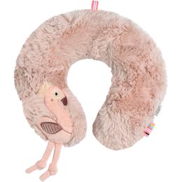 babyFEHN FEHN Baby Nackenkissen "Lazy, Crazy & Pink, Flamingo", rosa, Baumwolle, Elasthan, Polyester, Funktionskissen