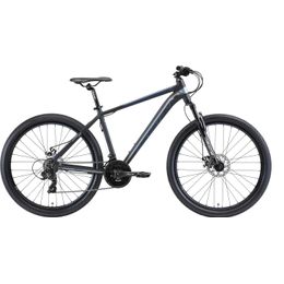 Bikestar Mountainbike, 46cm, 27,5 Zoll (69,85cm), schwarz, Fahrräder, für Damen und Herren, Kettenschaltung