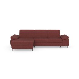 Ecksofa DOMO collection, B:297cm H:84cm T:160cm, lila, 70%Polyacryl, 15% Polyester, 15% Baumwolle, Wohnzimmer, Sofas, "Capelo, komfortabel, klare