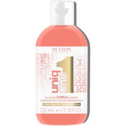 Haarshampoo "Uniqone All In One Curls Shampoo für Locken", 230ml, weiß, Revlon PROFESSIONAL, Haarpflegemittel, Vegan, Sulfatfrei, Silikonfrei